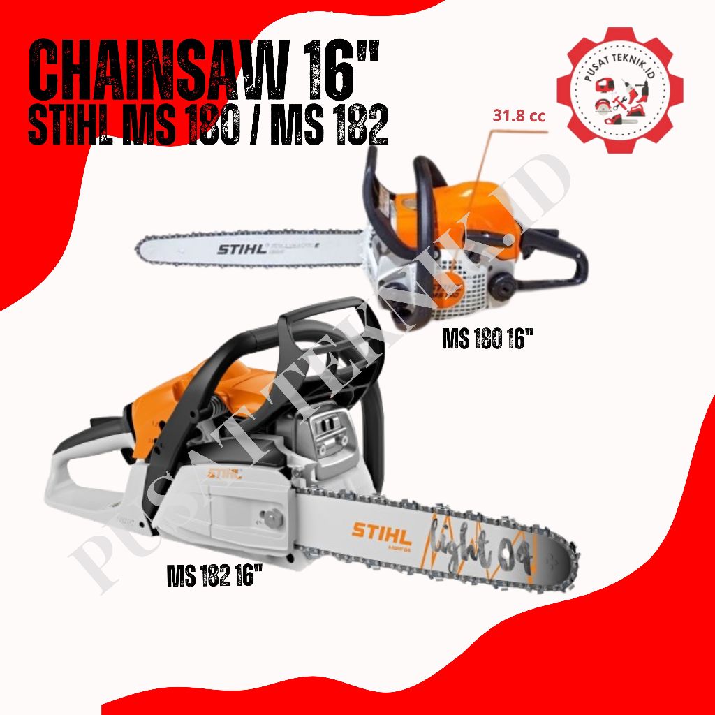 Jual CHAINSAW STIHL MS 170/MS 180/182/172 MESIN GERGAJI POTONG KAYU 14INCH / 16INCH | Shopee ...