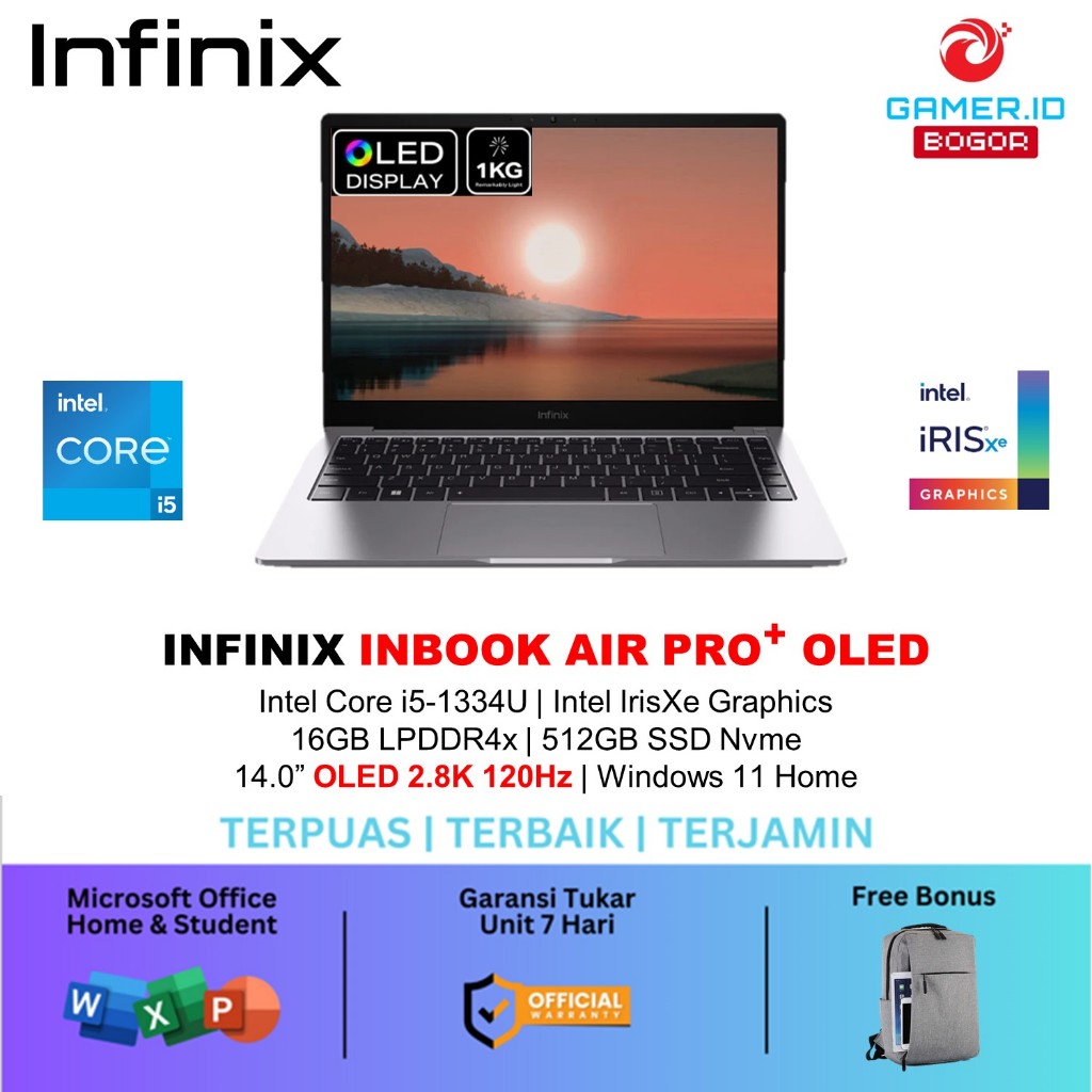 Jual Infinix Inbook Air Pro+ Oled i5-1334U 16Gb 512Ssd Windows 11 14.0 ...