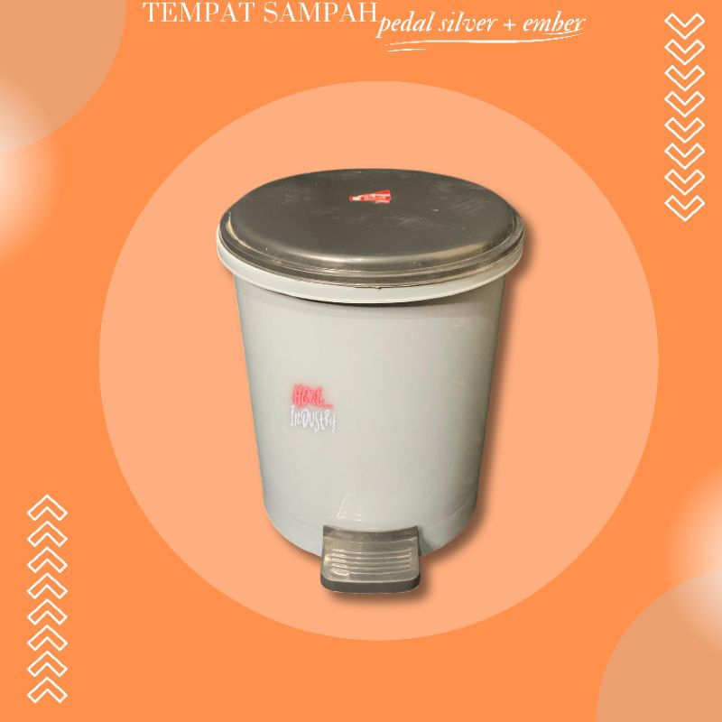 Jual tempat sampah injak 10 liter / tempat sampah 10l dengan pedal & ember | Shopee Indonesia