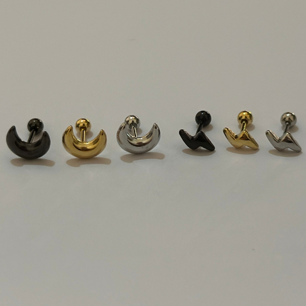 Jual Anting Tindik Piercing Bulan Sabit & Petir 1Pcs (Bukan Sepasang ...