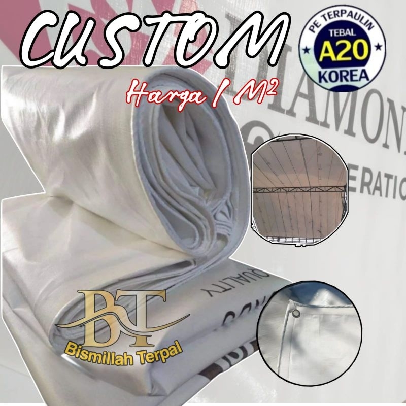 Jual Terpal KOREA A20 warna putih, khusus ukuran CUSTOM/BEBAS UKURAN ...