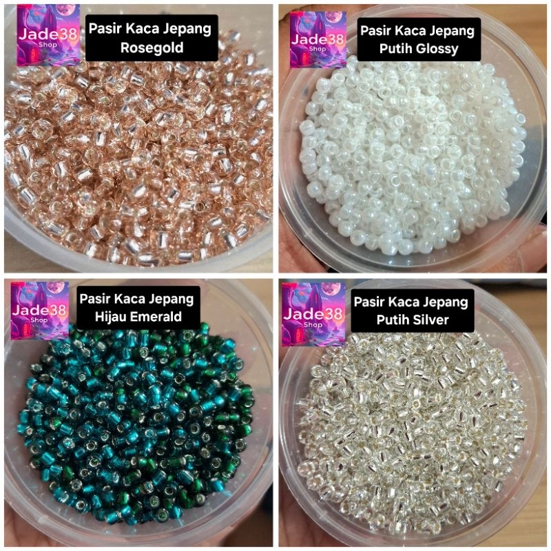 Jual Payet Pasir Kaca Jepang 4mm Glass Bead per 15 gr | Shopee Indonesia