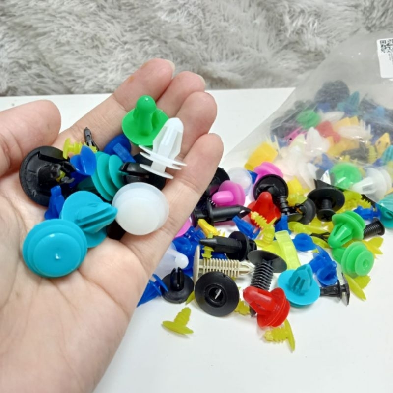 Jual Baut Rivet Mobil Universal 200PCS baut plastik klep klem klip clip ...