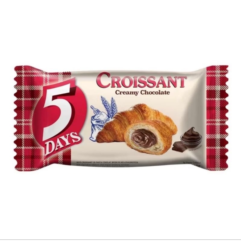 Jual 5 Days Croissant 65 gram ( BELI 2 GRATIS PIRING) | Shopee Indonesia