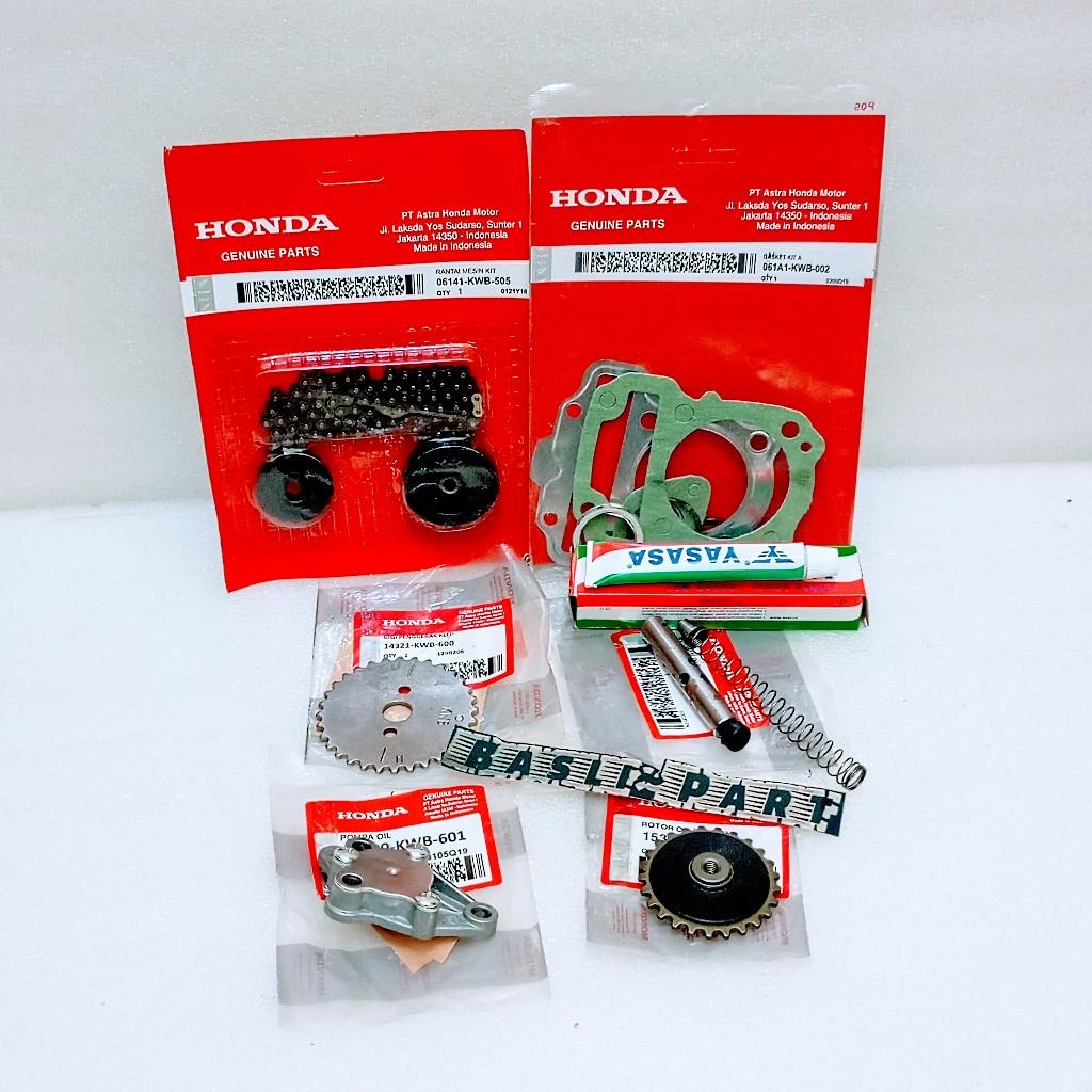 Jual Paket 7 Item Rantai Keteng Honda Blade Lama 110 Revo Absolute KWB Set Gigi Sentrik + Pompa ...