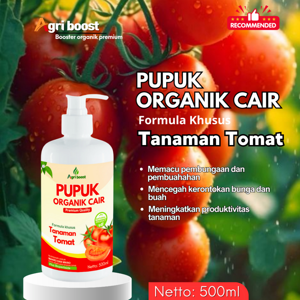 Jual Pupuk oeganik cair tanaman Tomat berbuah lebat 500ml/Booster nutrisi terbaik pelebat bunga ...