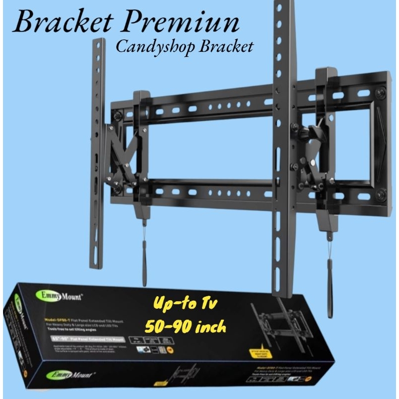 Jual bracket tv 65 - 90 inch wallmount titl monting arm | Shopee Indonesia