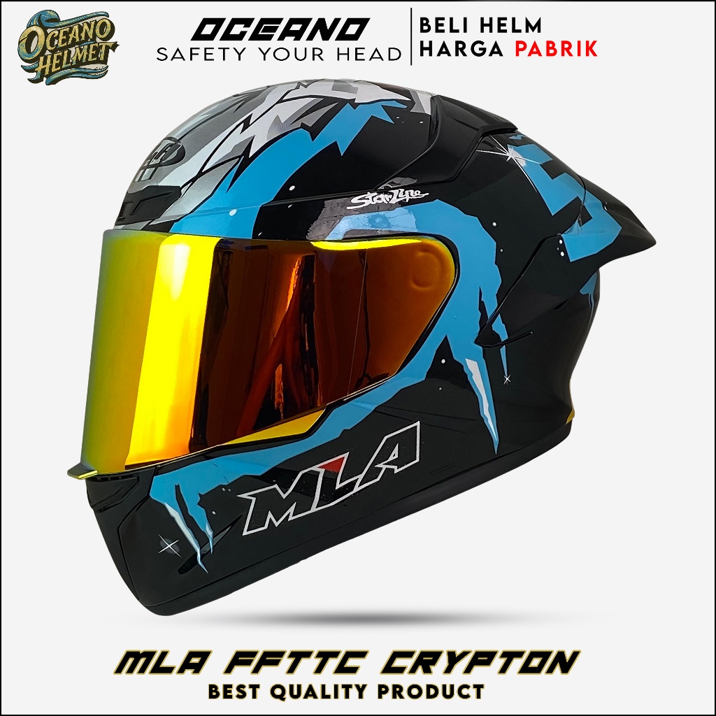 Jual Helm MLA TTC Ctypton Motif Winter Test | Helm Full Face Paket ...