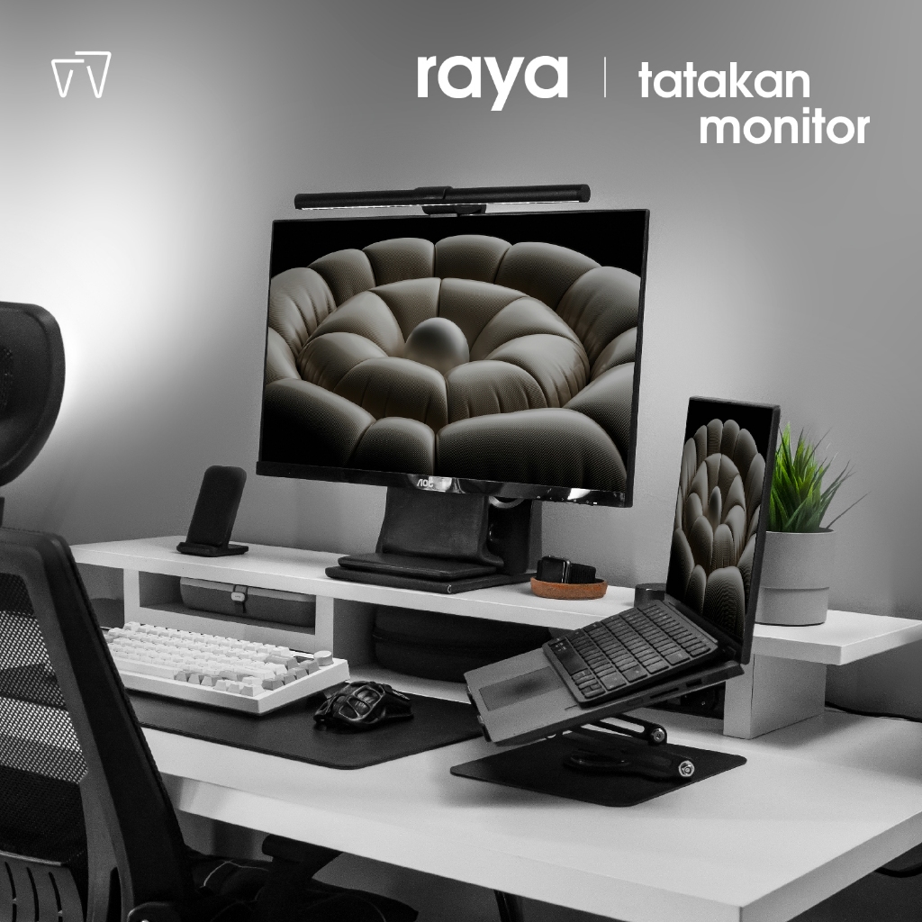 Jual Monitor Stand Kayu Tatakan Meja Kerja Tatakan Monitor RAYA KANATA+ ...