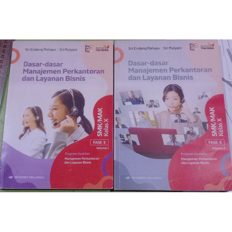 Jual Dasar - dasar Manajemen Perkantoran dan Layanan Bisnis kls 10 SMK volume 1,2 Kumer (Bekas ...