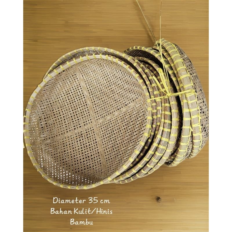 Jual Ayakan Anyaman Dari Kulit Bambu 35 cm / Perabot Rumah Tangga Dari ...