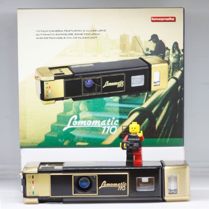 Jual Lomography Lomomatic 110 Camera & Flash Bellagio brass edition ...