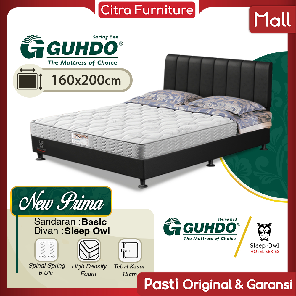 Jual Citra Furniture Guhdo Springbed New Prima 160x200x15 - Full set | Gudho Spring bed | Shopee ...