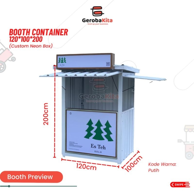Jual booth kontainer ukuran 120x100x200 (neonbox dari cust) | Shopee ...