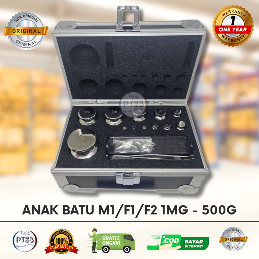 Jual Anak Batu Timbangan SONIC Kalibrasi M1, F1, F2 1mg-500g / Bandul Timbangan M1, F1, F2 1mg ...