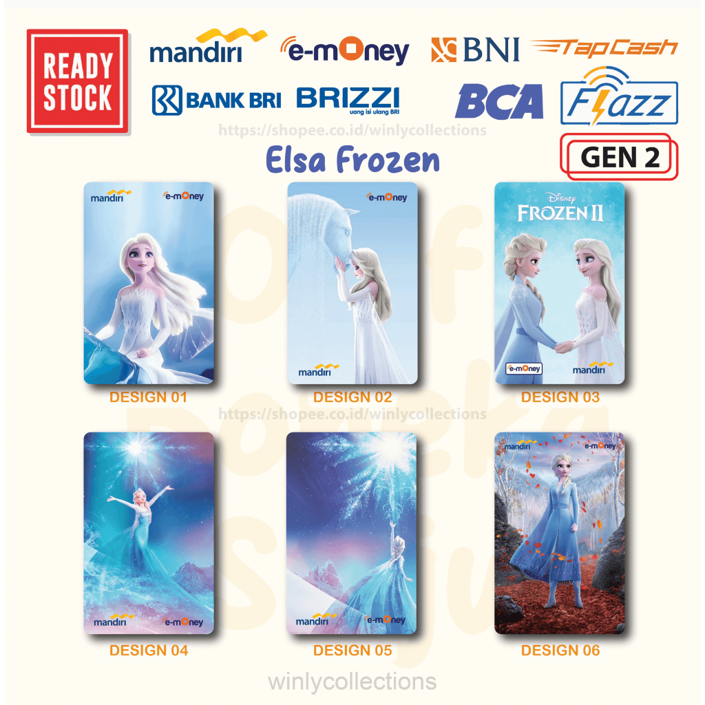 Jual KARTU EMONEY ELSA PRINCESS FROZEN ANIME CUTE FLAZZ BCA GEN 2 ...