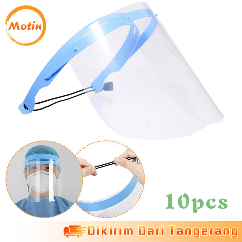 Jual Face Shield Protective Full Set 1 Frame + 10 Pieces Dental ...