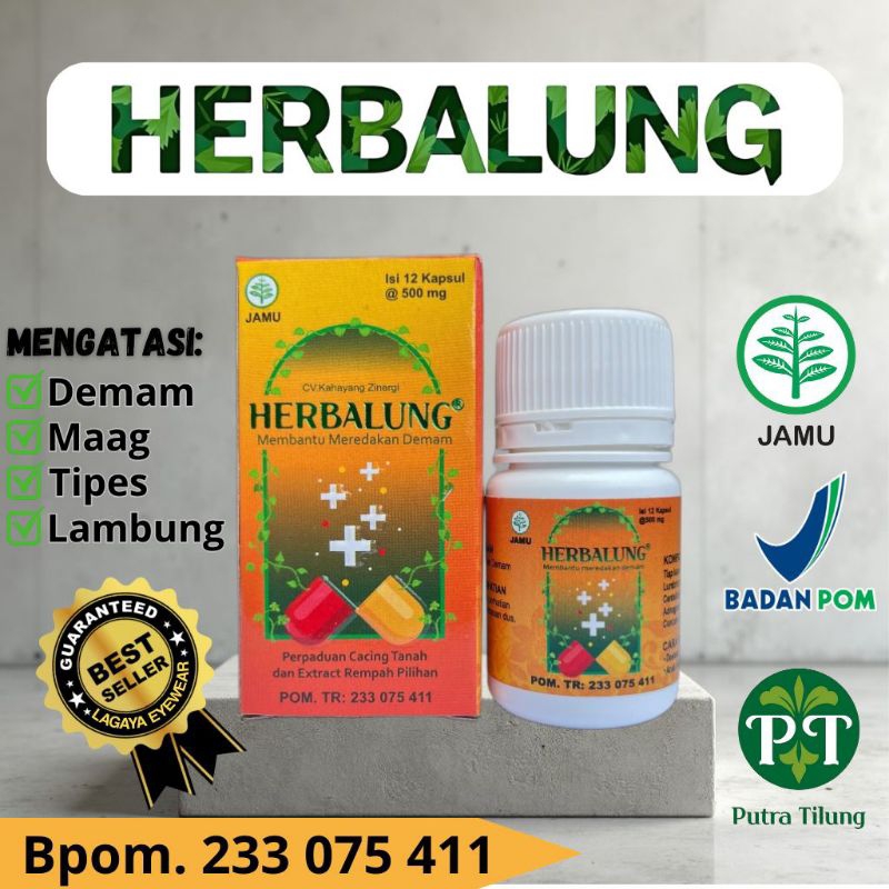 Jual Obat typus,tifus, magh, kapsul cacing HERBALUNG | Shopee Indonesia