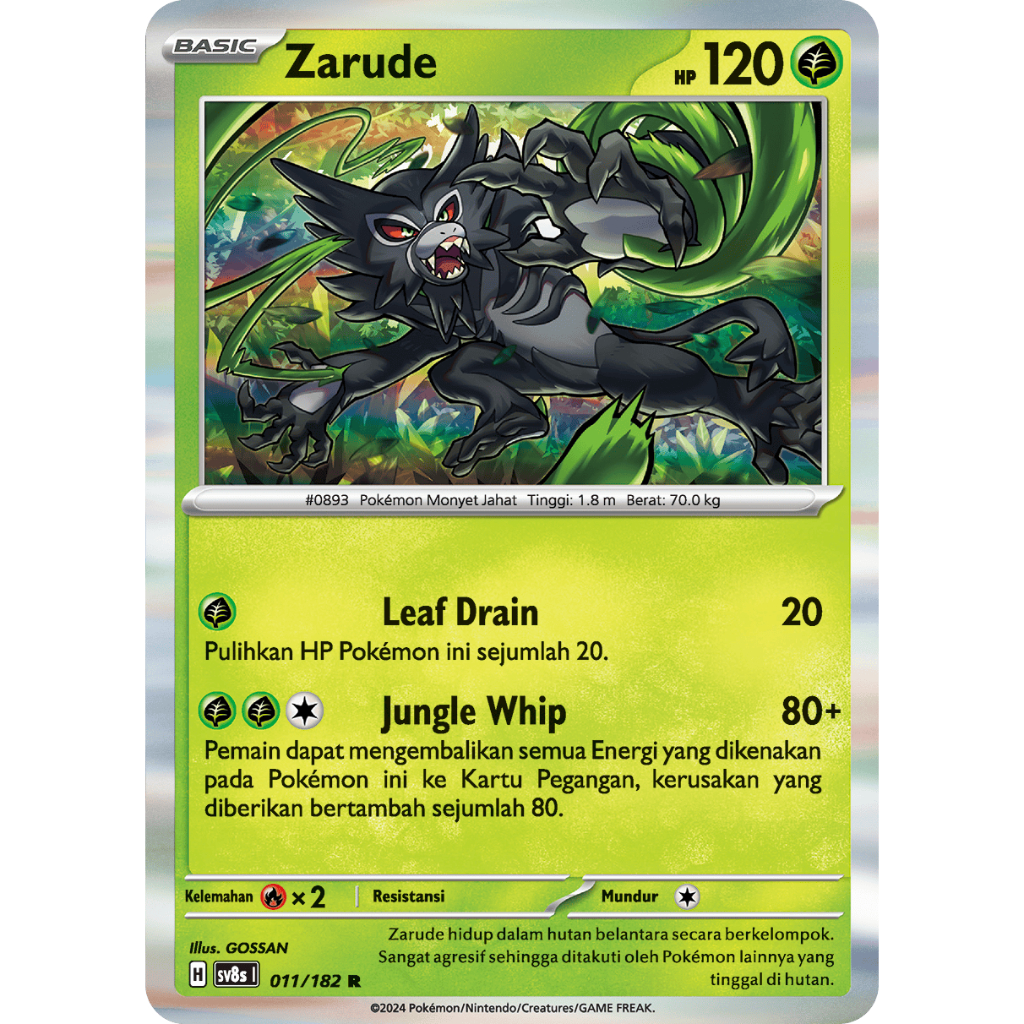 Jual Zarude R Kartu pokemon Zarude R Kartu Pokemon TCG Indonesia ...