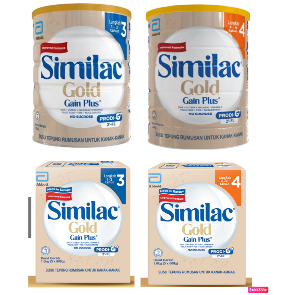 Jual Abbott Similac Gain Plus Stage 3 4 1.8kg Malaysia | Shopee Indonesia