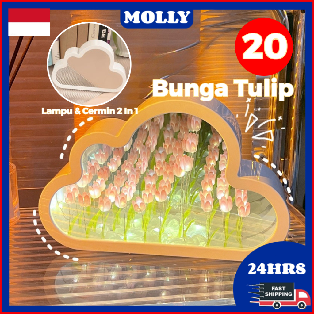 Jual 【COD】20 Bunga Tulip Lampu Cermin Tulip Lampu Bunga Tulip Lampu ...