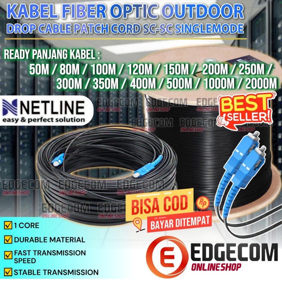 Jual Kabel FO Fiber Optic SC-SC Single Core 350 Meter NETLINE | Shopee ...