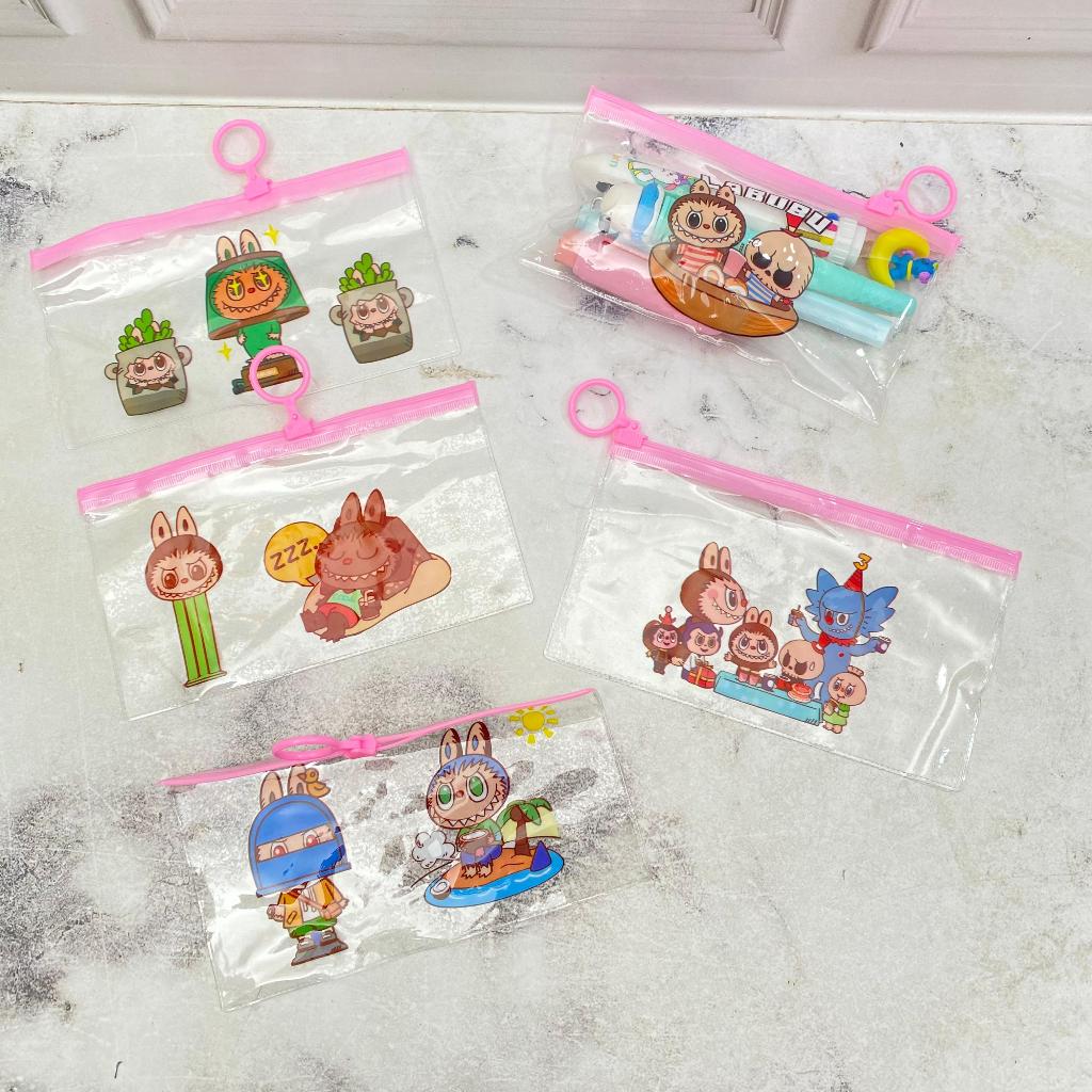 Jual Pouch Zipper LABUBU Family Bahan PVC Harga Super MURAH Ready ...