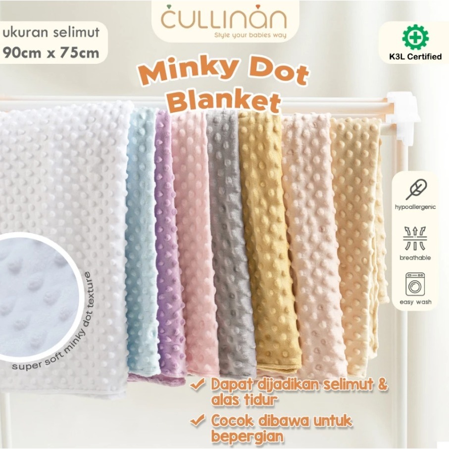 Jual Cullinan Selimut Minky Dot 90 x 75 cm - Baby Blanket - Selimut ...