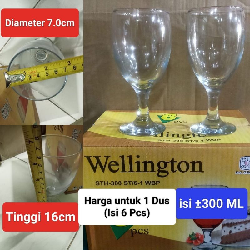Jual gelas es jeruk gelas wine gelas goblet gelas anggur isi ±300 harga ...