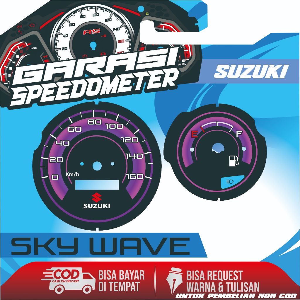 Jual PAPAN SPEEDOMETER CUSTOM SUZUKI SKY WAVE | Shopee Indonesia