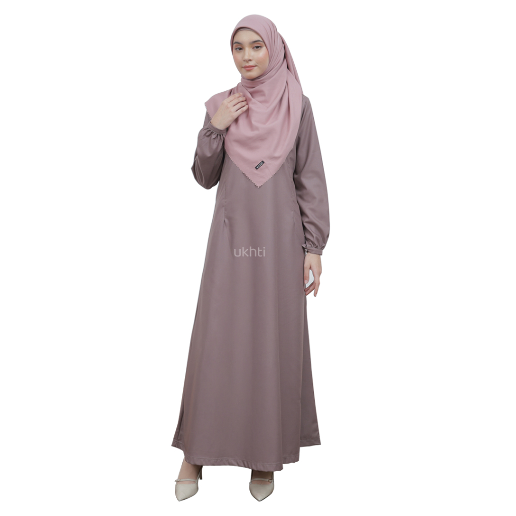 Jual UKHTI MUNIRA - U31 Gamis Abaya Wanita Polos Katun Toyobo Simple ...