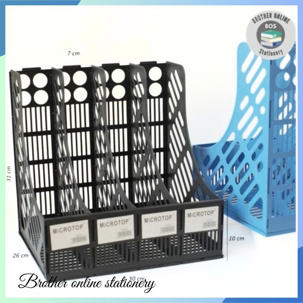 Jual BOS Box File Plastik 4 Susun/Box Keranjang Dokumen/Book Organizer ...