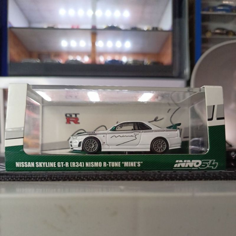 Jual Inno64 Nissan Skyline GT-R (R34) Nismo R-Tune "Mine's"/ Nissan GT ...