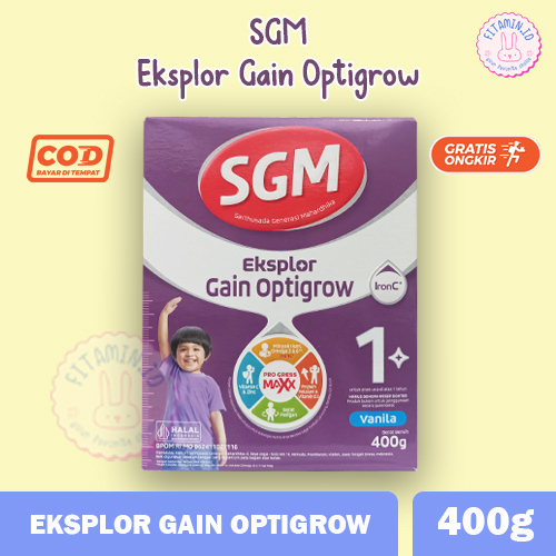 Jual SGM EKSPLOR GAIN OPTIGROW 1 PLUS VANILA 400g - Susu Formula ...