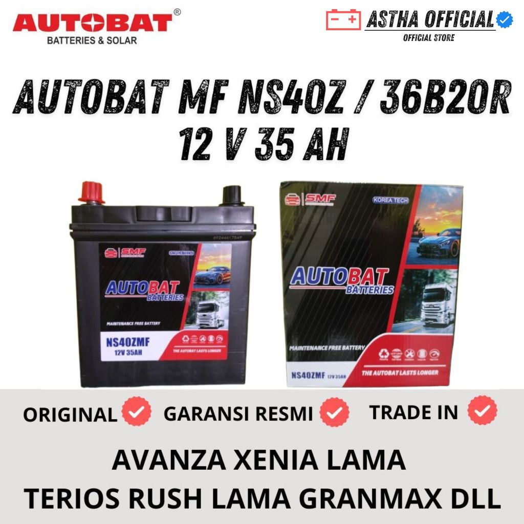Jual Aki Mobil Toyota Avanza NS40Z / 38B20R AUTOBAT MF Aki Kering 12v ...