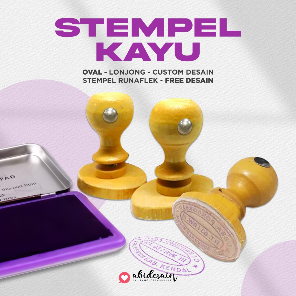 Jual STEMPEL KAYU OVAL | Shopee Indonesia