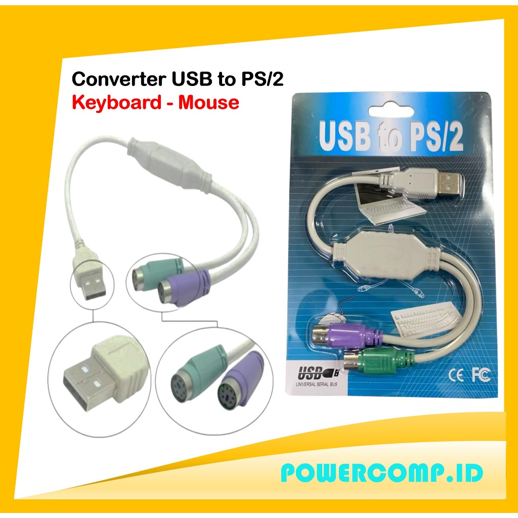 Jual Usb To Dual Ps 2 Cable Usb Male To Female Ps 2 Adapter Converter