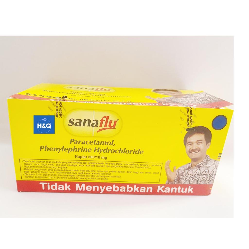 Jual Sanaflu 1 Box Isi 25 Strip(100 kaplet) | Shopee Indonesia