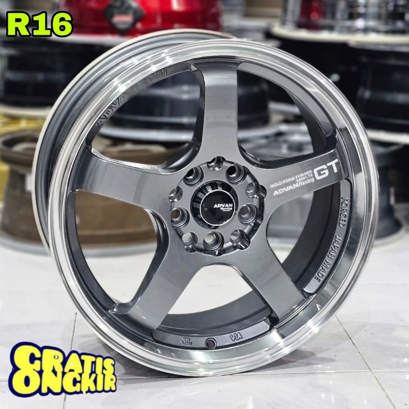 Jual velg mobil ring 16 ADVAN GT PCD 5X100 - 5X114,3 velg racing r16 velg mobil racing All new ...