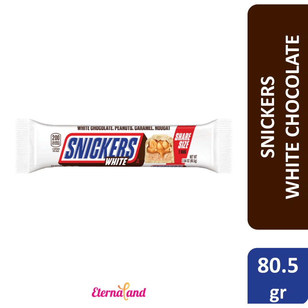 Jual Snickers White Chocolate Bar - cokelat putih, kacang, karamel ...