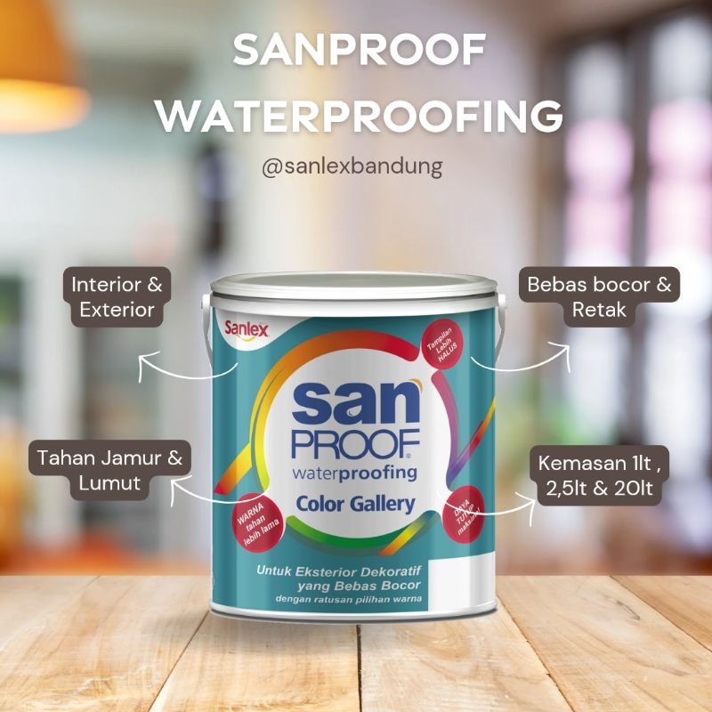 Jual Cat Waterproofing Sanlex Sanproof 3,7kg | Shopee Indonesia