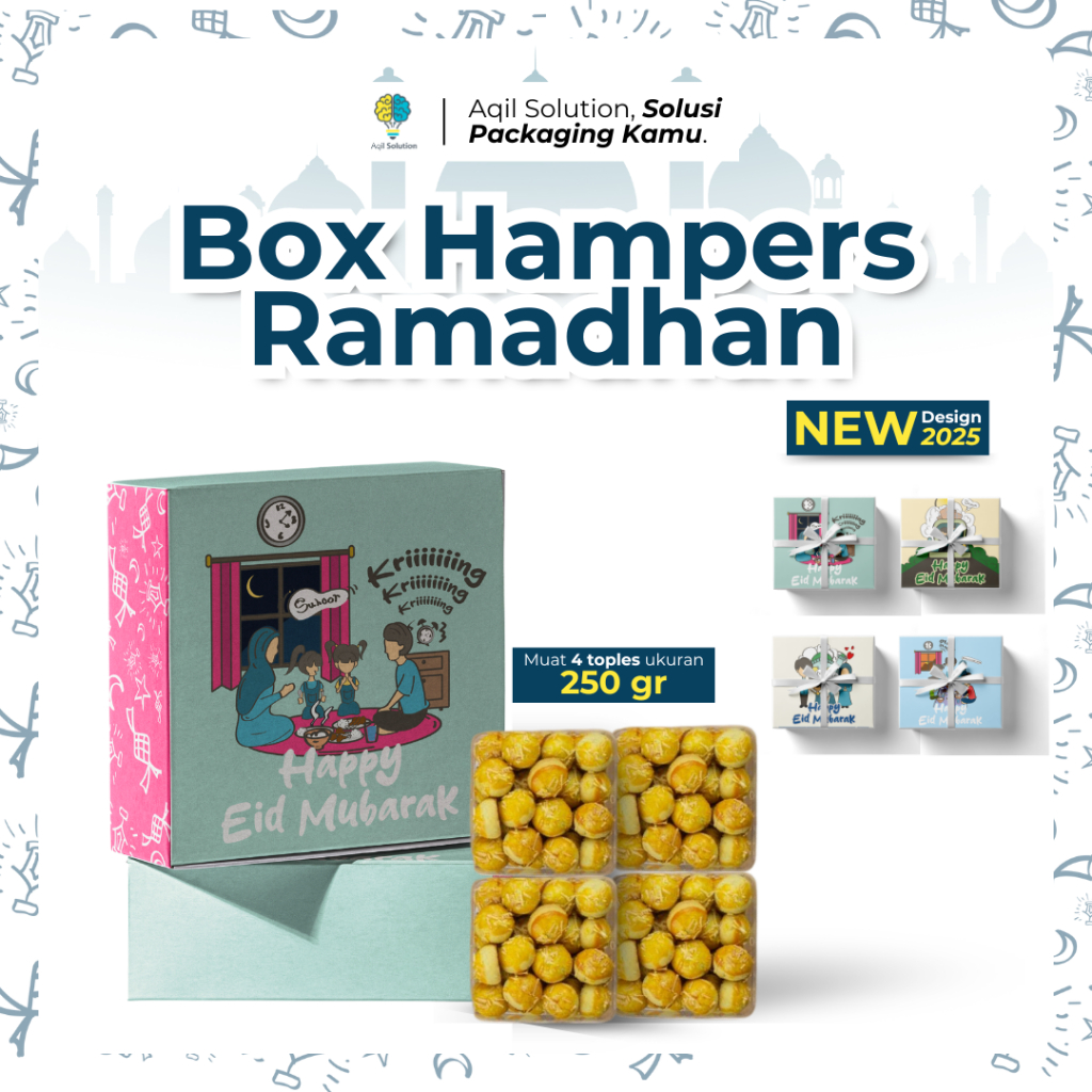 Jual (22x22x7 cm) Box Imuy Hampers Exclusive Lebaran / Box Kue Lebaran ...