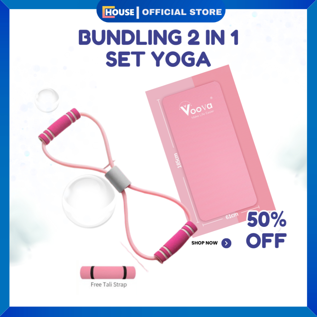 Jual UHOUSE BUNDLING 2 IN 1 SET YOGA / Alat Olahraga dan Matras/ Matras ...
