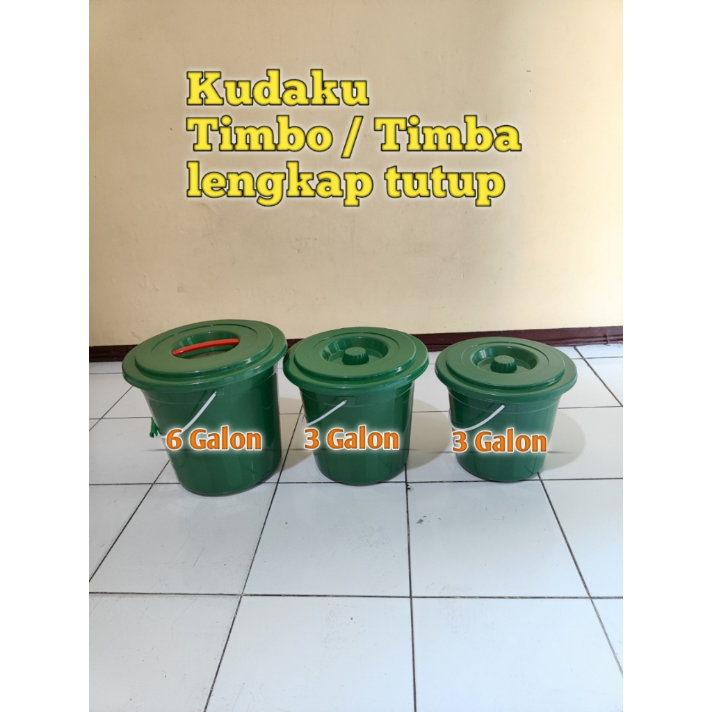 Jual KUDAKU Ember/Timba/Timbo Air + Tutup Bahan TEBAL 3G/4G/6G Gagang ...