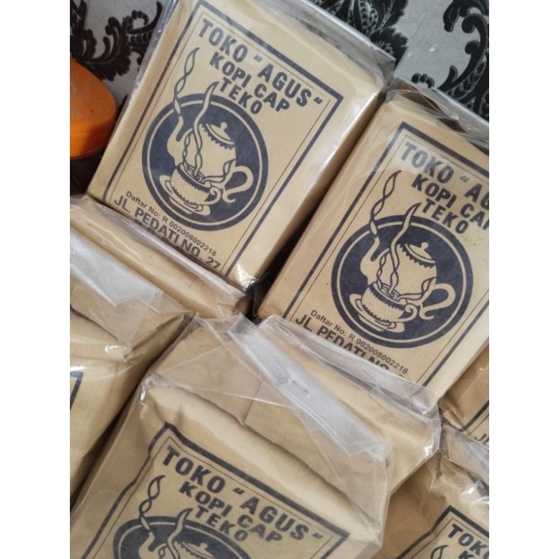 Jual Kopi Toko Agus Cap Teko berat 250gr BISA COD!!! | Shopee Indonesia