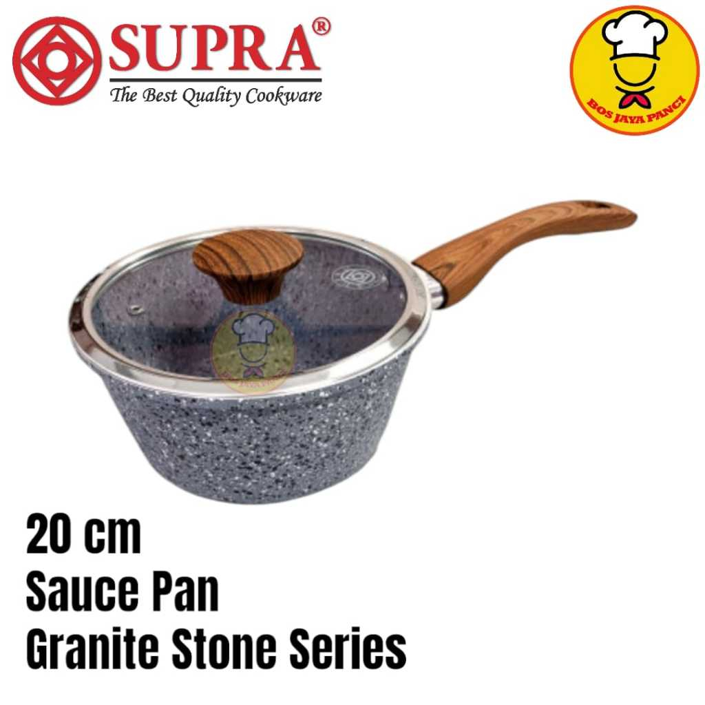Jual SUPRA Sauce Pan 20 cm granite stone series, panci supra original ...