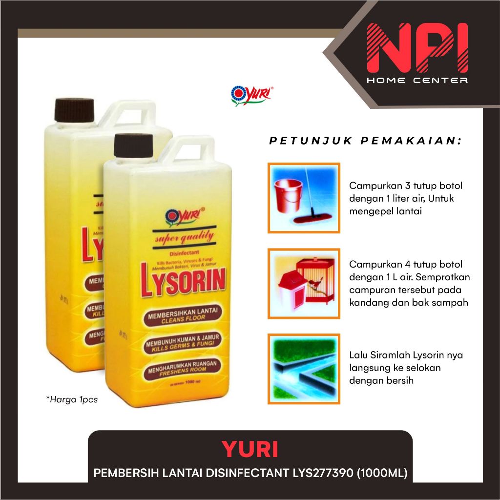 Jual Yuri - Cairan Pembersih Lantai / Floor Cleaner Lysorin ...