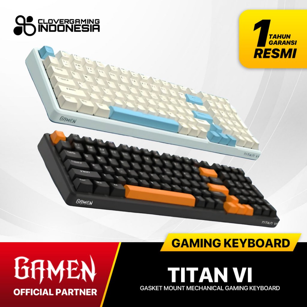 Jual Gamen Titan VI Gasket Mount Wired Mechanical Gaming Keyboard ...