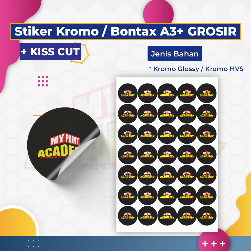 Jual Print & Cut Sticker Chromo A3+, Cetak Stiker Kromo / Bontax A3 ...