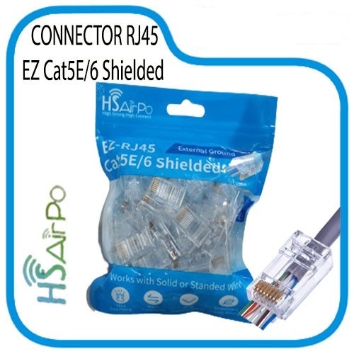 Jual HS AIRPO CONNECTOR UTP EZ RJ 45 CAT5 | Shopee Indonesia